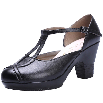 丁字中空模特走秀鞋女跳舞蹈舞鞋