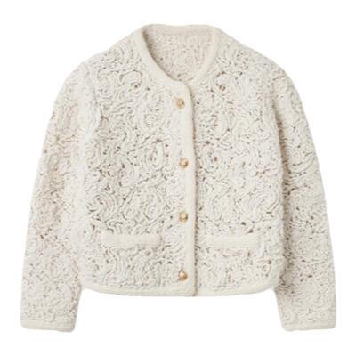 THESOONG100%纯羊毛针织外套