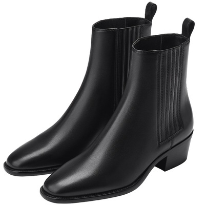 73hours气质尖头切尔西靴