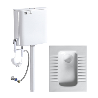 侧排蹲便器超薄19高左排右排前排后排大口径带存水弯防臭家用蹲厕