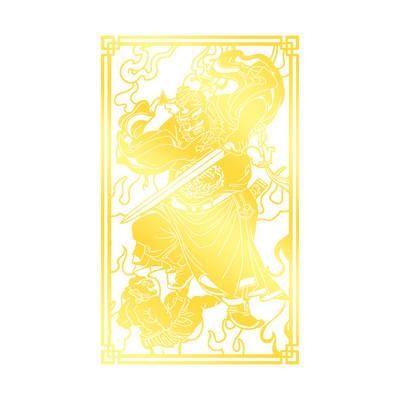 办公室防小人钟馗金属贴