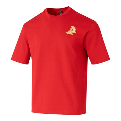 Adidas阿迪达斯马年本命年红色上衣2026春季新年款短袖T恤KR3078