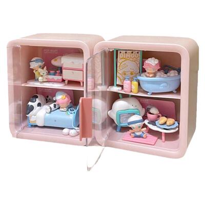 适用泡泡玛特收纳盒摆件食玩造景