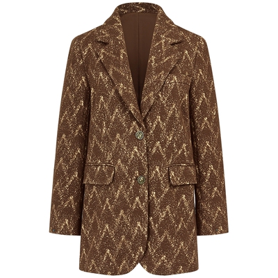 曼德诗复古长袖西装外套