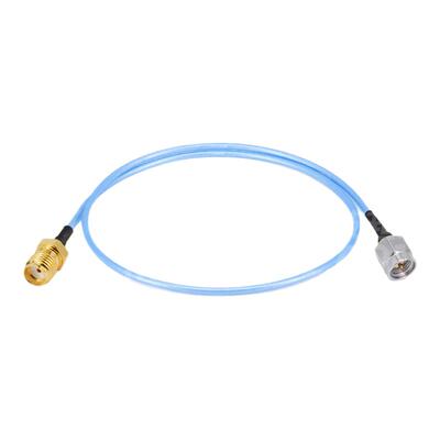 微波超市SMA射频同轴连接线086半柔带外皮电缆组件转接线DC-18GHz