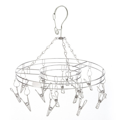 和兴不锈钢多夹子婴儿防风晾衣架