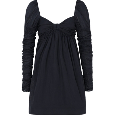 【折扣】Zimmermann 女结饰棉质迷你方领长袖连衣裙