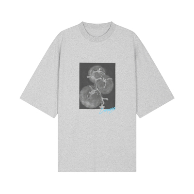 速写奥莱outlets男装春夏折扣新T恤偏宽松圆领短袖休闲印花潮