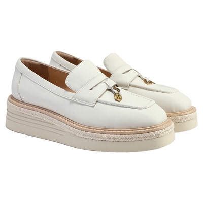 fed真皮单鞋秋季新款女鞋一脚蹬渔夫鞋厚底小皮鞋女款S0905-YA011