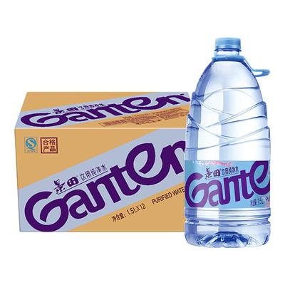 Ganten景田饮用纯净水1.5L*6/12瓶家庭办公泡茶煮饭烹饪非矿泉水