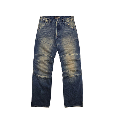 西里布复古3D宽松直筒工装牛仔裤