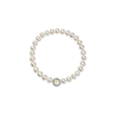 京润天然珍珠水晶手链女送女友