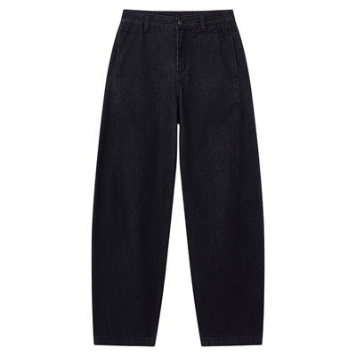 USHI悠时 美式复古cleanfit简约挺阔有型舒适男装春季弯刀牛仔裤