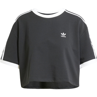 Adidas/阿迪达斯正品三叶草女士短款经典透气针织休闲短袖JC8149