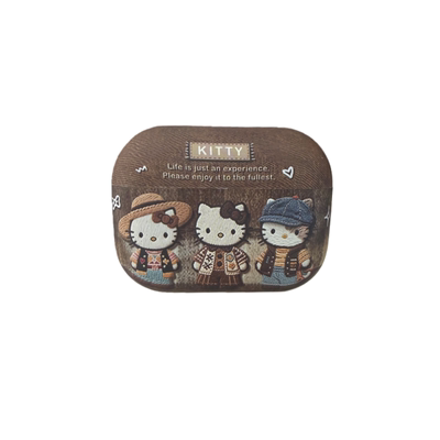 创意美拉德凯蒂猫适用苹果airpodspro3代保护套蓝牙无线airpods4降噪版pro2三代1/2代磨砂软壳苹果4代耳机壳