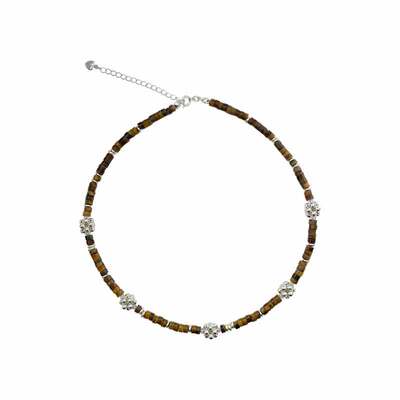 原创设计天然石撞色手工串珠项链