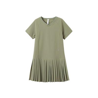 Dodopoli女童网球裙吸湿排汗防晒UPF50+柔软透气百褶夏运动连衣裙