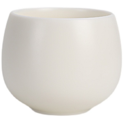 德化羊脂玉白瓷禅定素烧品茗茶杯陶瓷家用大号主人单杯茶具配件套