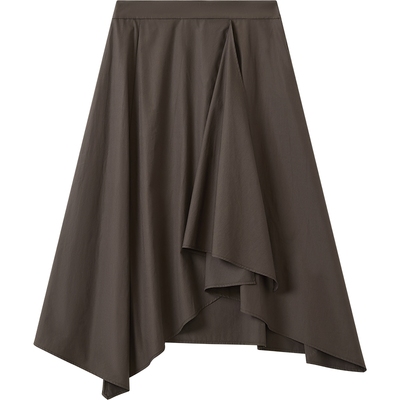 播不规则下摆半身裙女秋季学院风复古裙子DDS4BD5101