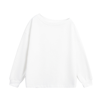 TODAYLOVER纯色斜肩长袖T恤