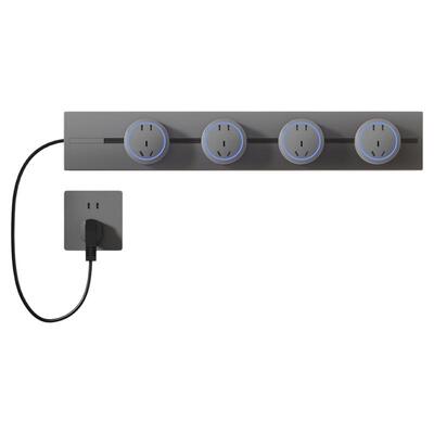 明装可移动带线轨道插座