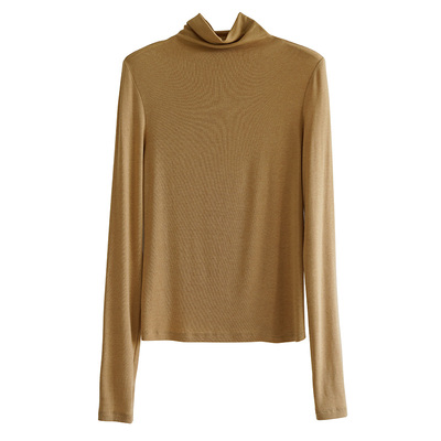 POPCHRIO莱赛尔羊毛长袖针织T恤