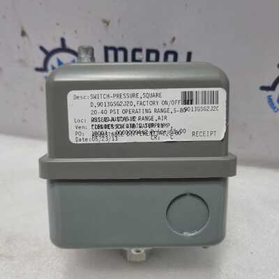 Square D 9013GSG2J20 Pressure Switch Ser. C 20-40 PSI 5-80 R