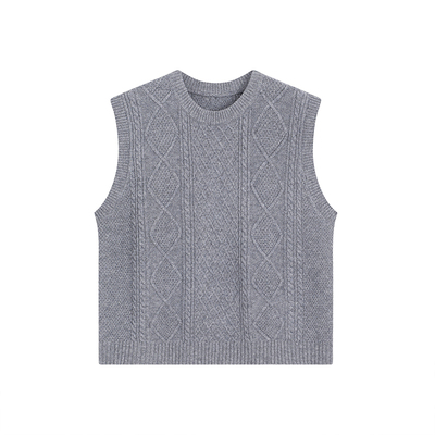 羊毛提花针织马甲羊毛针织短裤