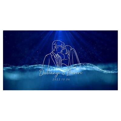 小红书同款婚礼大屏幕背景图定制LED动态定屏设计视频logo制作