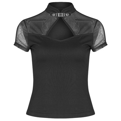 欧洲站暗黑短袖PUNKRAVE拼接