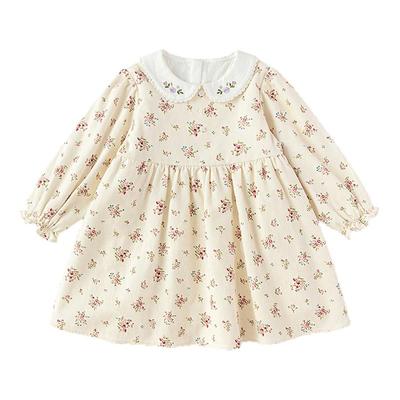 巴拉巴拉连衣裙女童A型碎花裙子