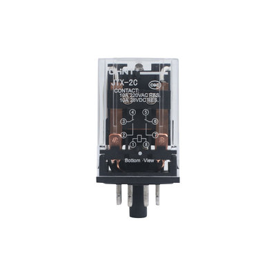 正泰小型电磁继电器 JTX-2C 3C 交直流220V 24V  czf底座8/11圆脚
