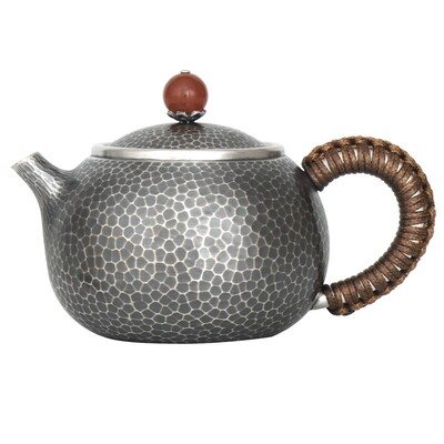银器时代999茶具套装抗氧化锤纹