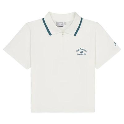 New Balance/NB正品新款女士翻领经典运动短袖POLO衫NEE36021-DKG