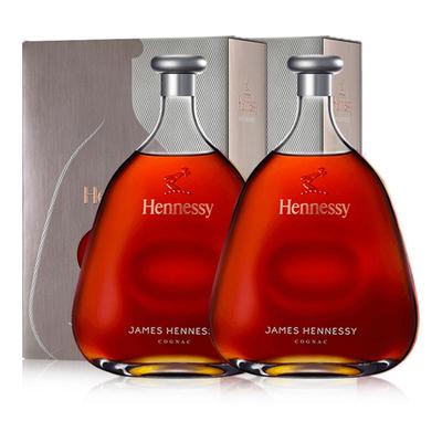 【百亿补贴】轩尼诗詹姆士干邑白兰地700ml*2礼盒装进口洋酒正品