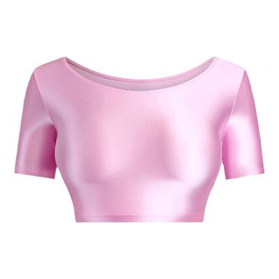 瑜伽服女短袖夏季T恤运运上衣露脐跑步紧身衣显瘦弹力健身衣短款