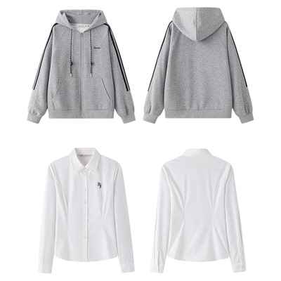 东京岁时记学院风灰色连帽卫衣