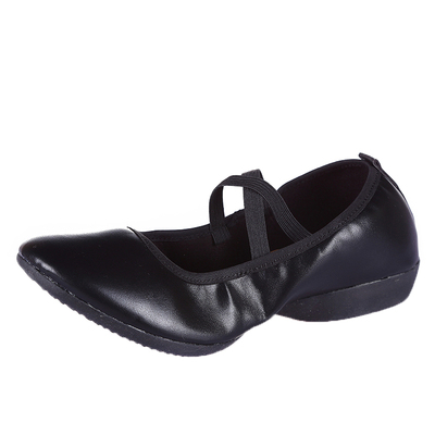 四季软底真皮低跟舞鞋