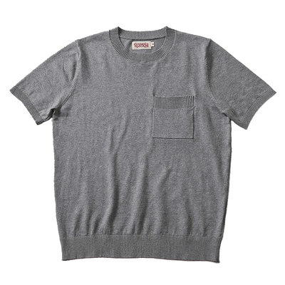 柴米美式复古针织绅士短袖t恤