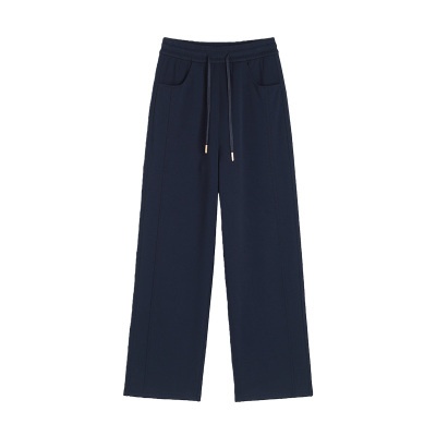 五只白鹅春季新款垂感直筒樱花裤