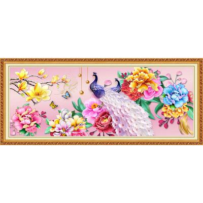 家和万事兴油画花开富贵挂画