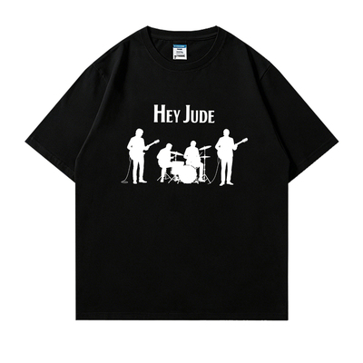HEYJUDE摇滚印花短袖情侣T恤