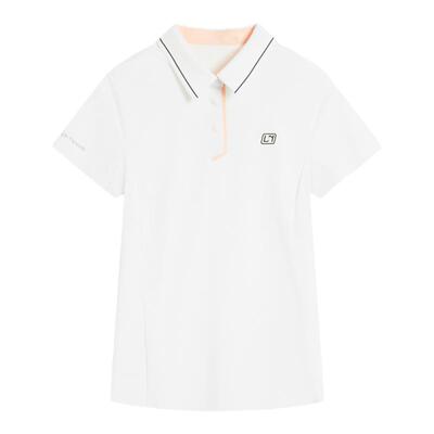 李宁正品女大童翻领短袖POLO衫