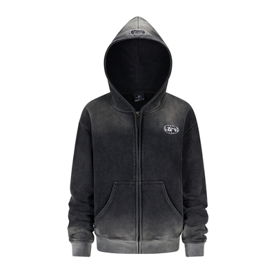 SMILE DDD拳击套装水洗黑360g美式简约休闲运动卫裤刺绣街舞开衫