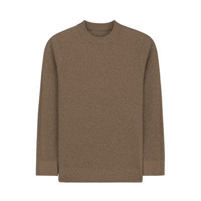 MindBridge纯色圆领毛衣