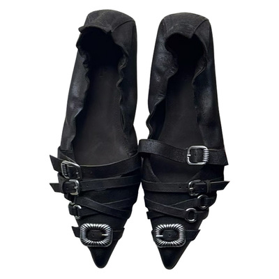 Le'Murmure水洗马皮平底鞋