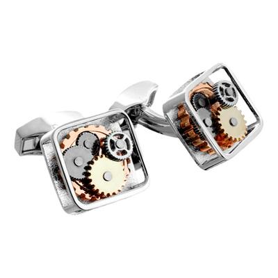 方形齿轮袖扣男士高端衬衫袖口钉
