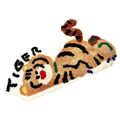 可爱跳跳虎地毯植绒卧室浴室防滑