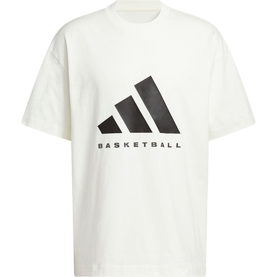 Adidas/阿迪达斯正品2025男女圆领简约宽松篮球运动短袖T恤JZ9528