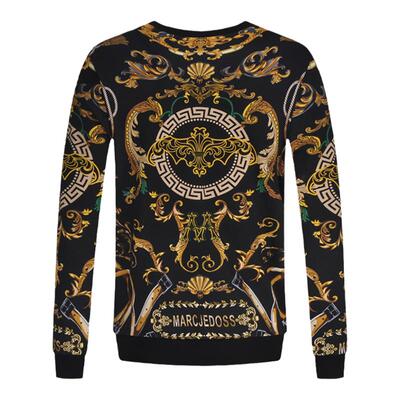 爵迪斯秋冬新款满印花圆领卫衣